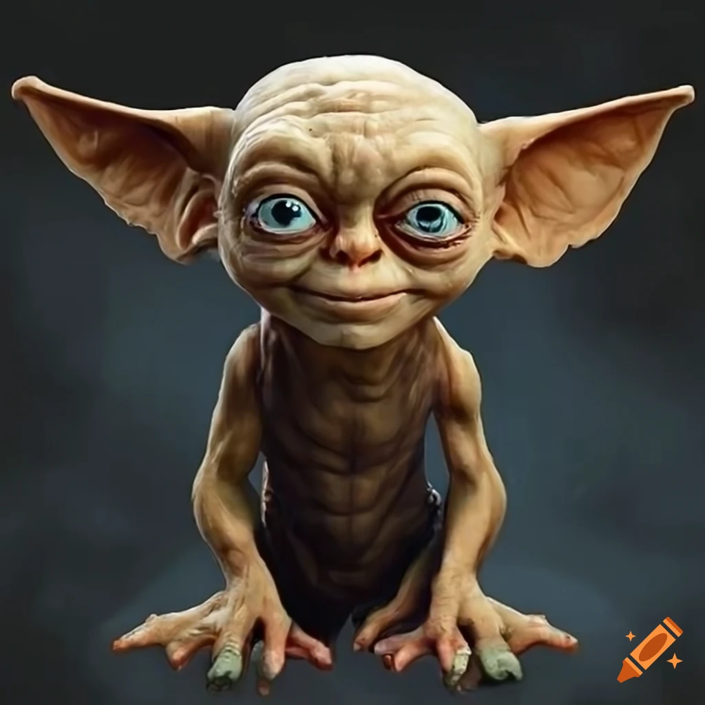 Fantasy creatures collage: gremlin, yoda, dobby, gollum on Craiyon