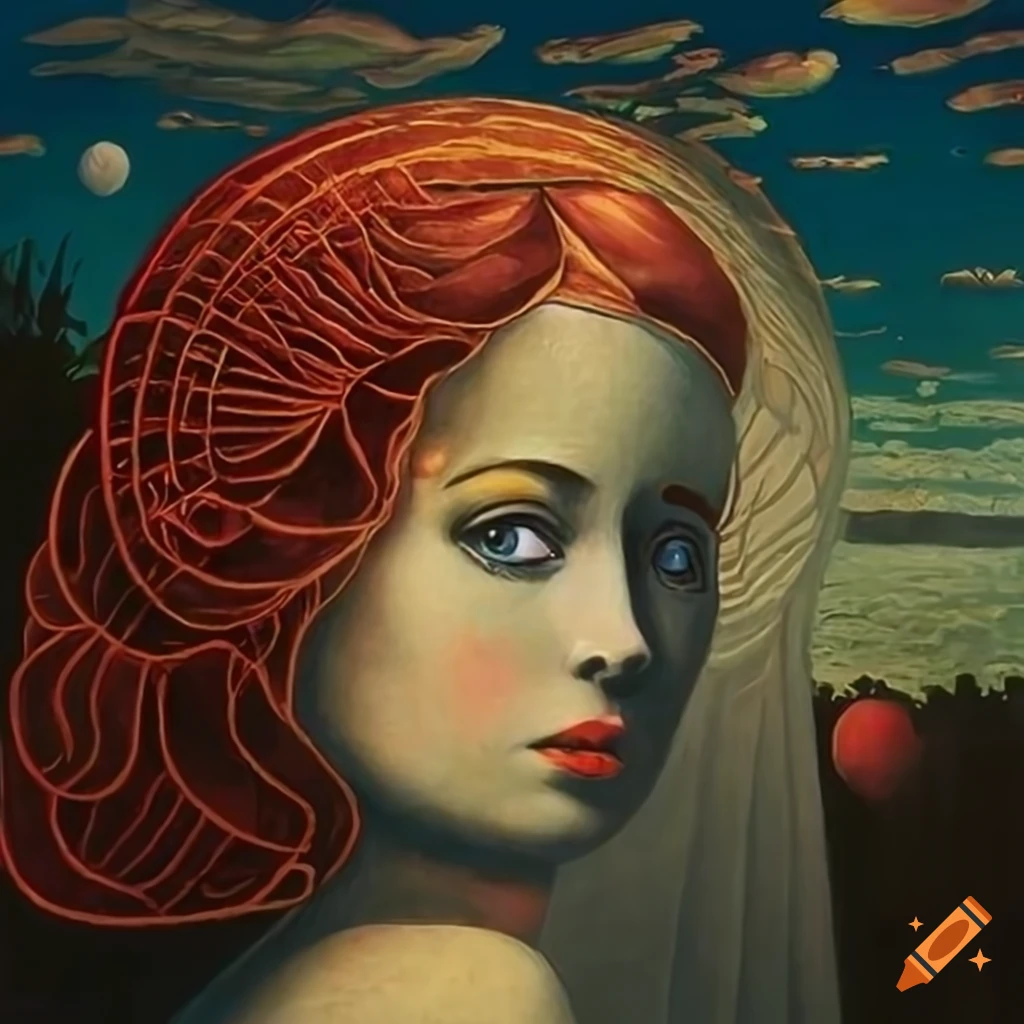 4k circus Science Fiction pulp magazine cover featuring a nonbinary ...