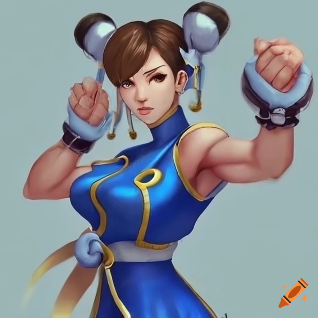 Chun-Li from Street Fighter in a cozy onesie outfit on Craiyon