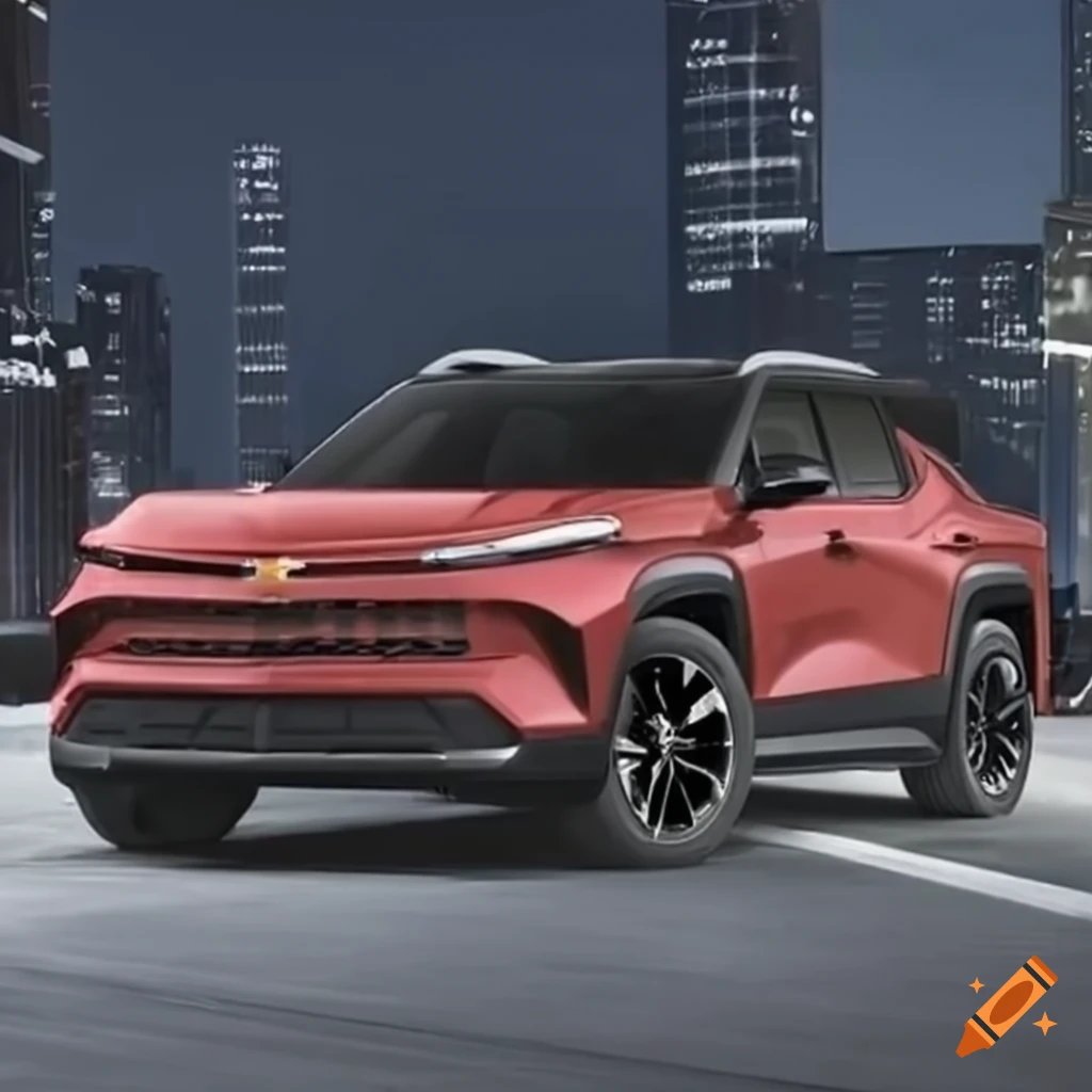 2024 chevrolet crossover with a rough appearance on Craiyon