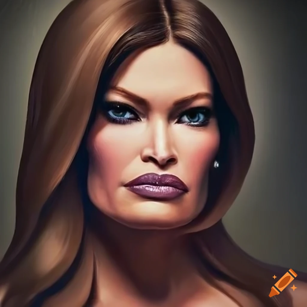 Dramatic lifelike portrait of Kimberly Guilfoyle with bold lines and ...
