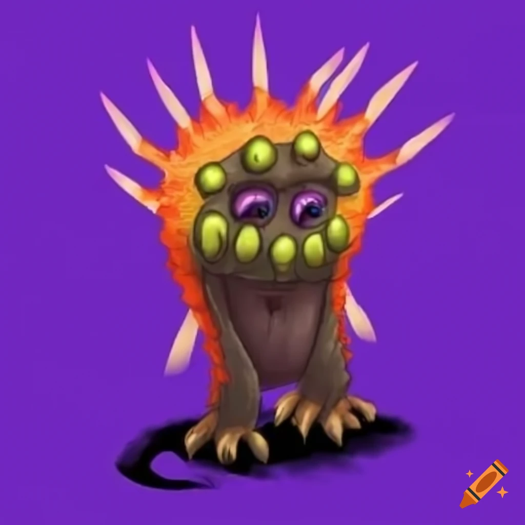 Monster with spikes and multiple appendages in a mystical setting on Craiyon