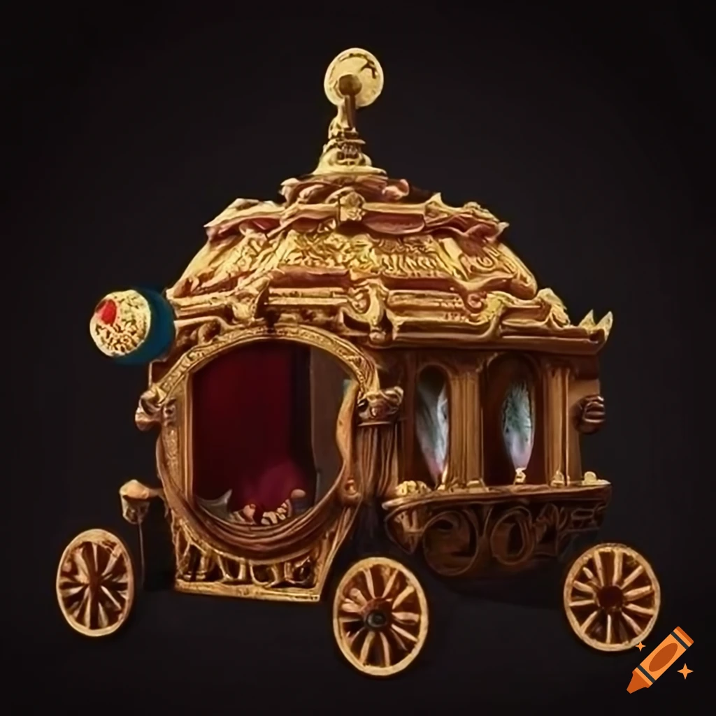 Pageant wagon design with guild credit sign and set design for a play ...