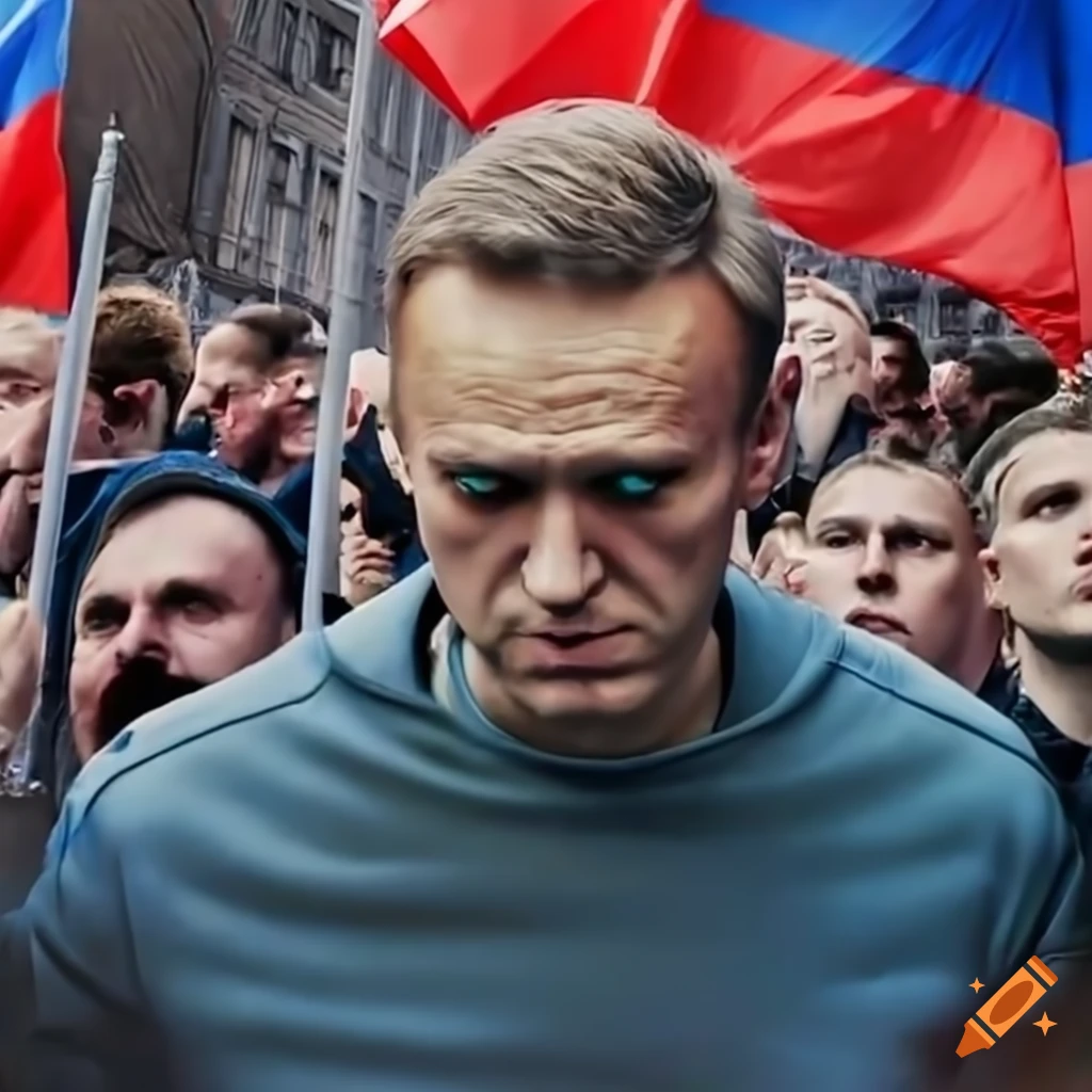 Russian opposition leader alexei navalny with waving supporters and ...