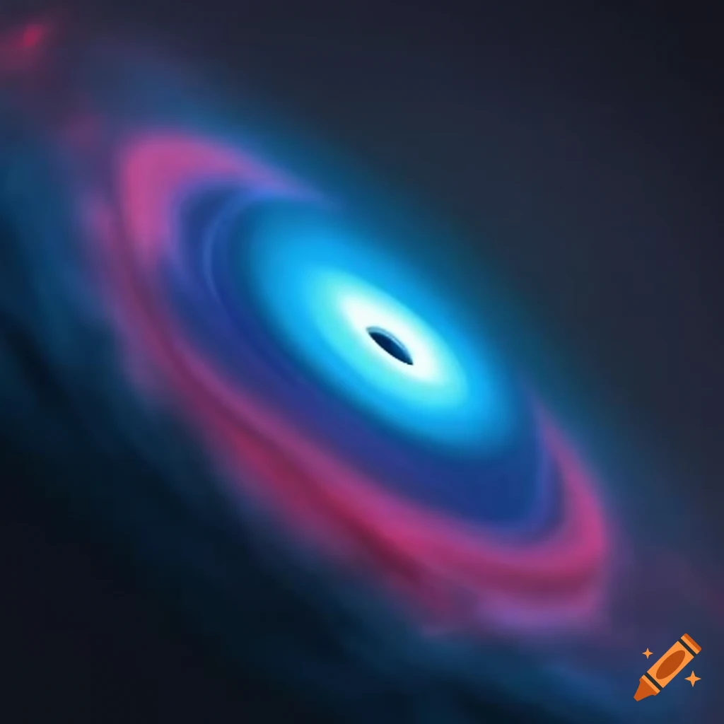Swirling blue supermassive black hole on Craiyon
