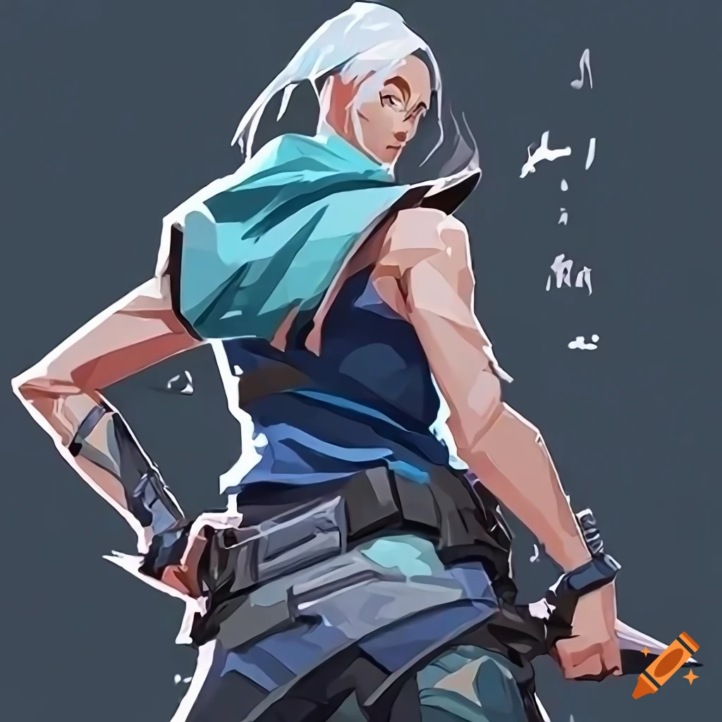 Valorant jett character on Craiyon