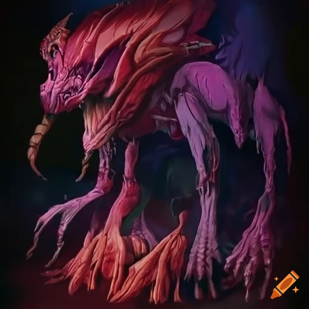 Illustration of a fantasy creature on Craiyon