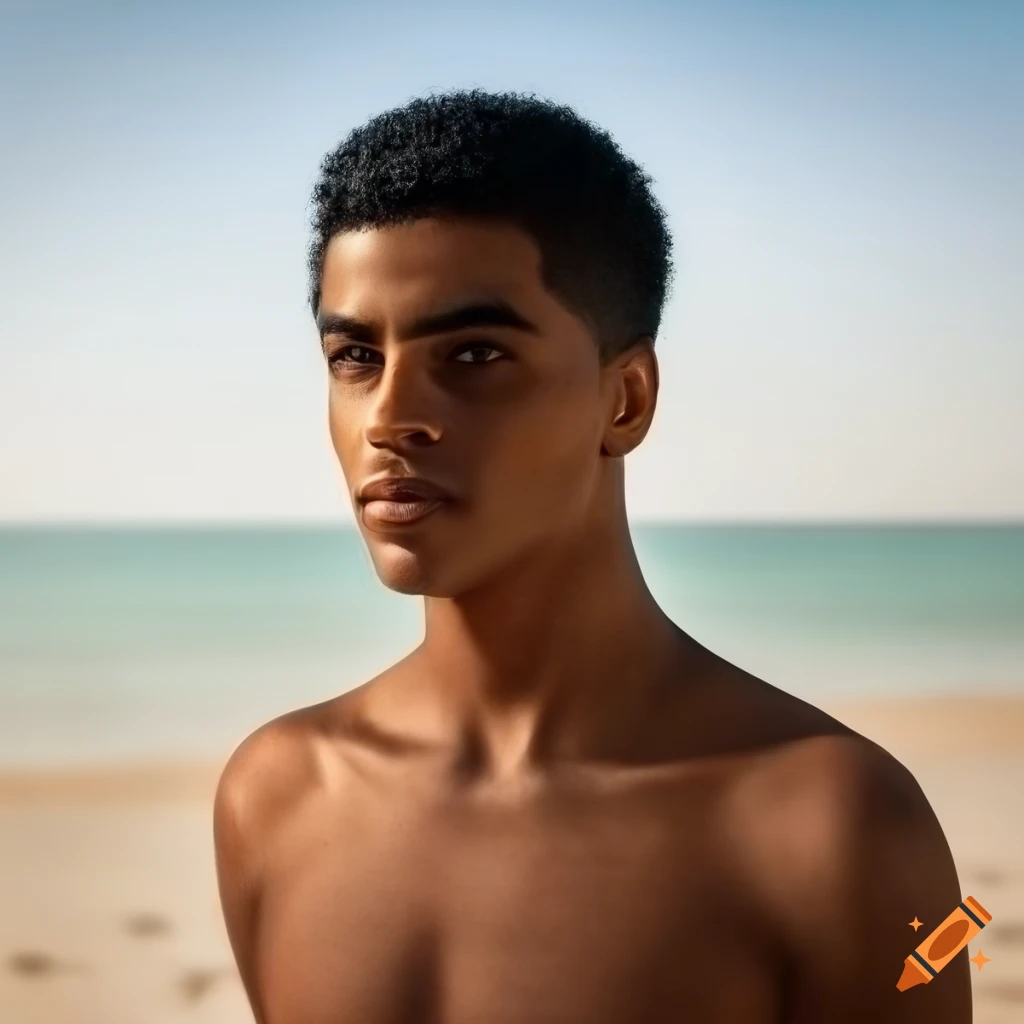 Man with short wavy black hair and Arabic features standing on the ...