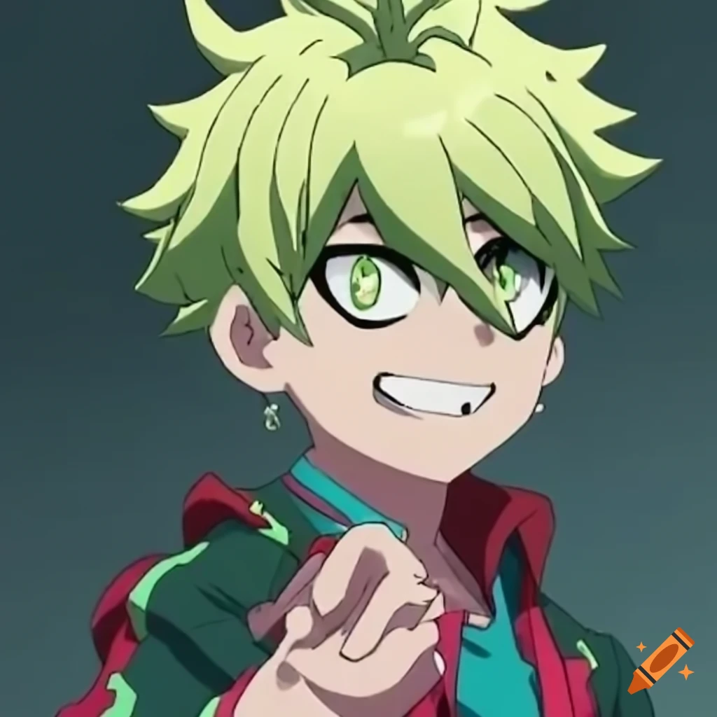 Rantaro kiyama character from beyblade burst on Craiyon