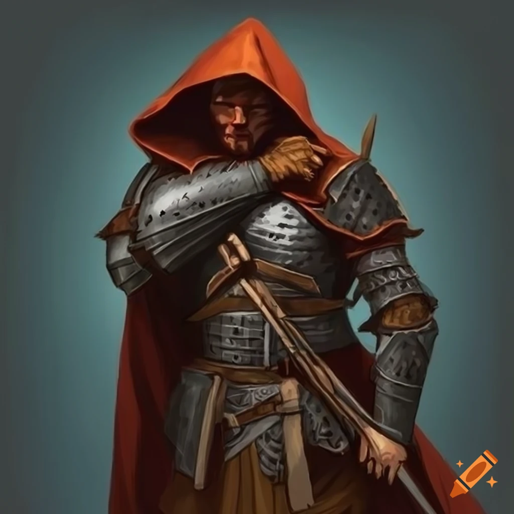 Dungeons and dragons soldier in light armor with daggers ready on Craiyon