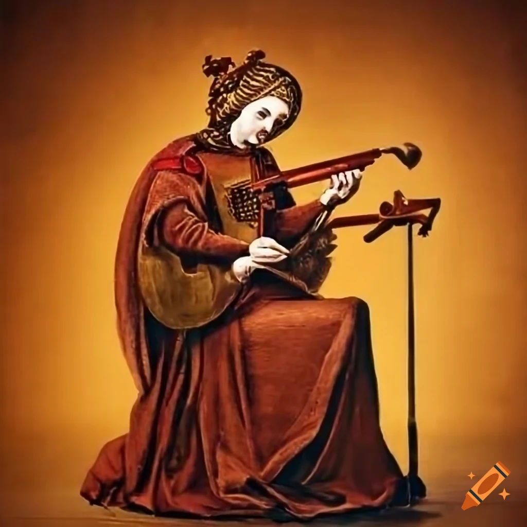Medieval music art illustration on Craiyon