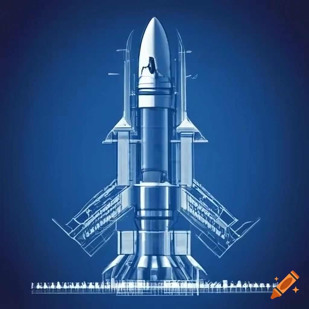Blueprint design of an intercontinental ballistic missile with specs ...