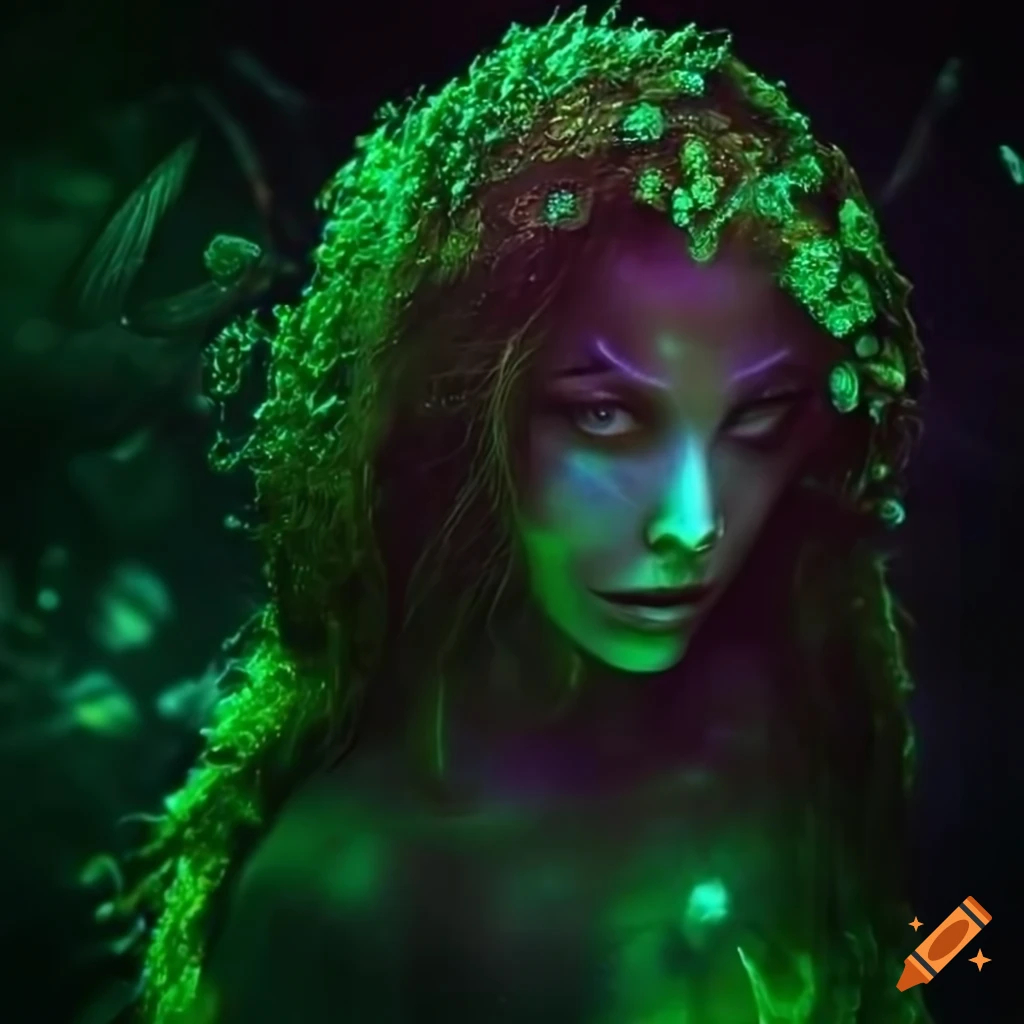 Biopunk cityscape with cyborg mermaid goddesses and biological energy ...