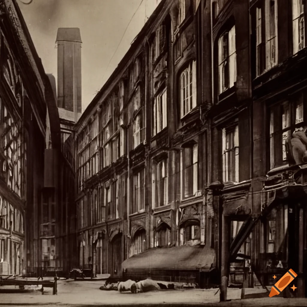 Historic ship factory in 1824 manchester on Craiyon