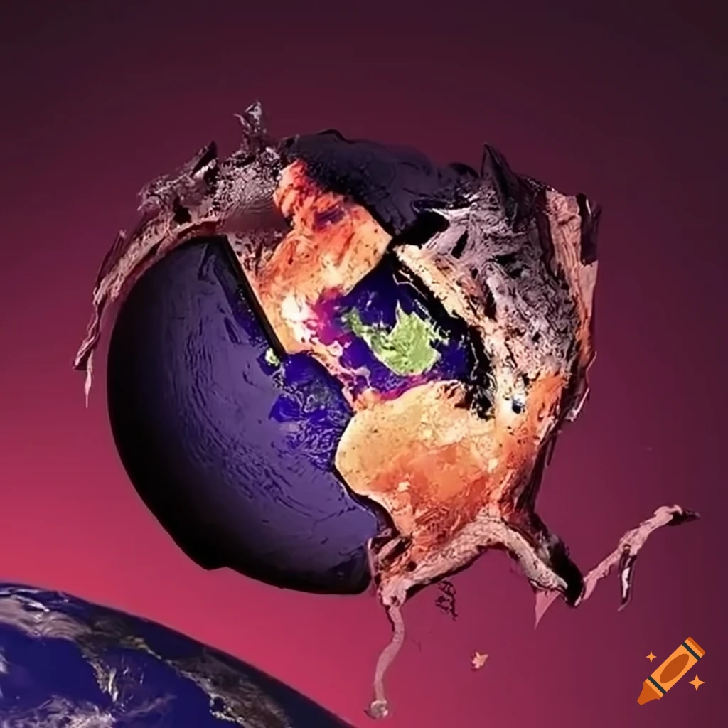 Destroyed earth on Craiyon