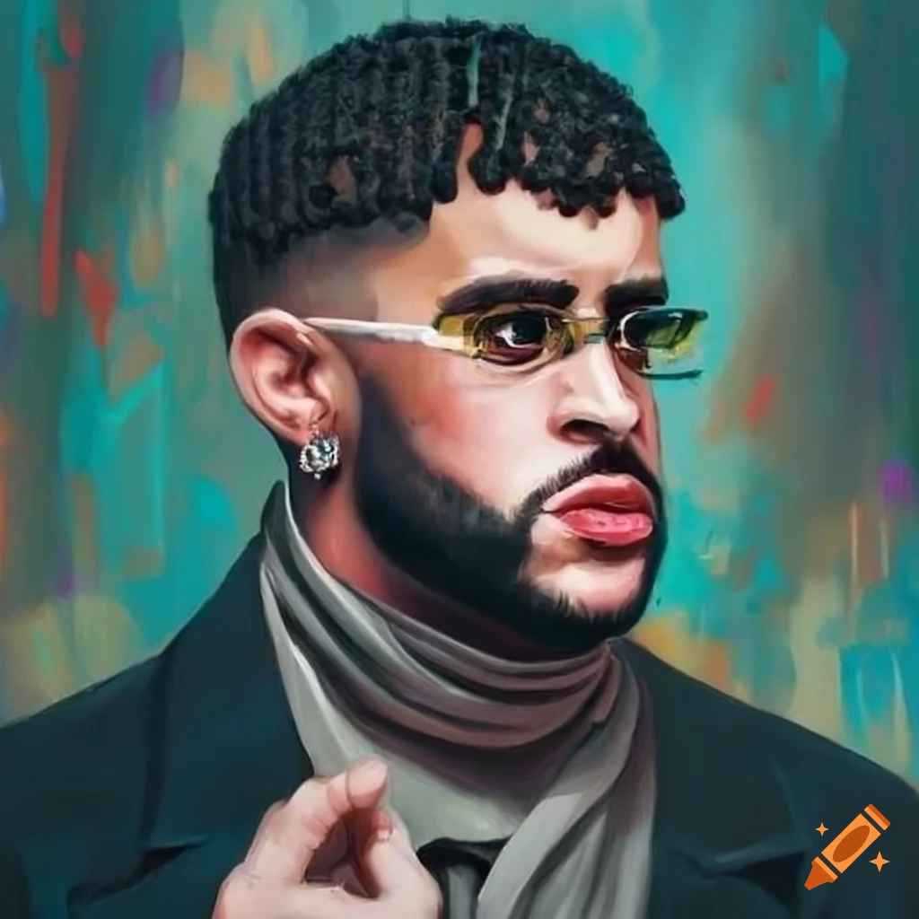 Portrait of artist Benito Antonio Martínez Ocasio, also known as Bad ...