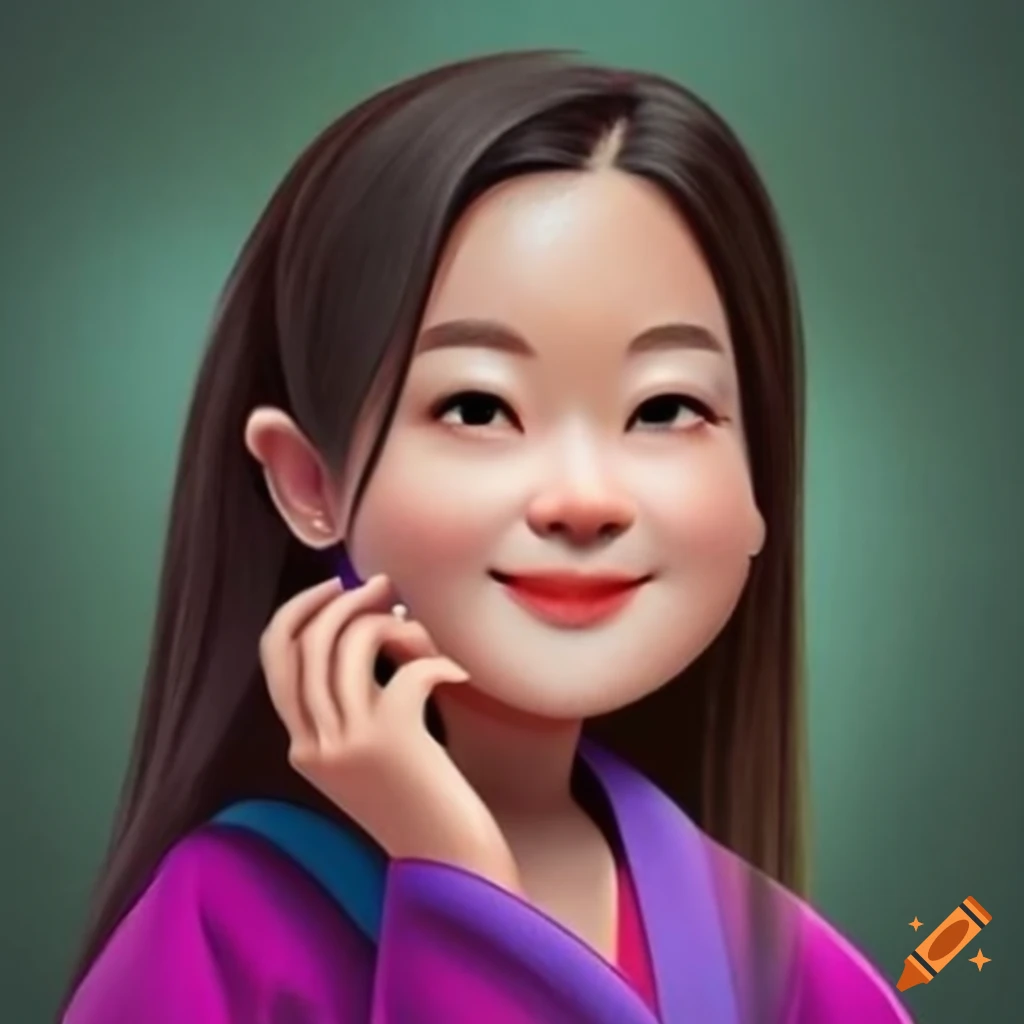 Beautiful Enhanced Portrait Of Asian Mabel Pines In A High Resolution 8k Image On Craiyon