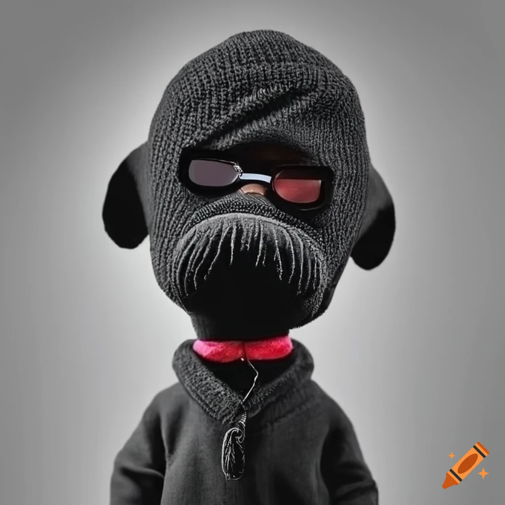 Snoopy with ski mask and sunglasses looking bored on Craiyon