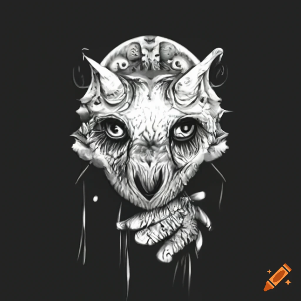 Illustration of a fantasy creature on Craiyon