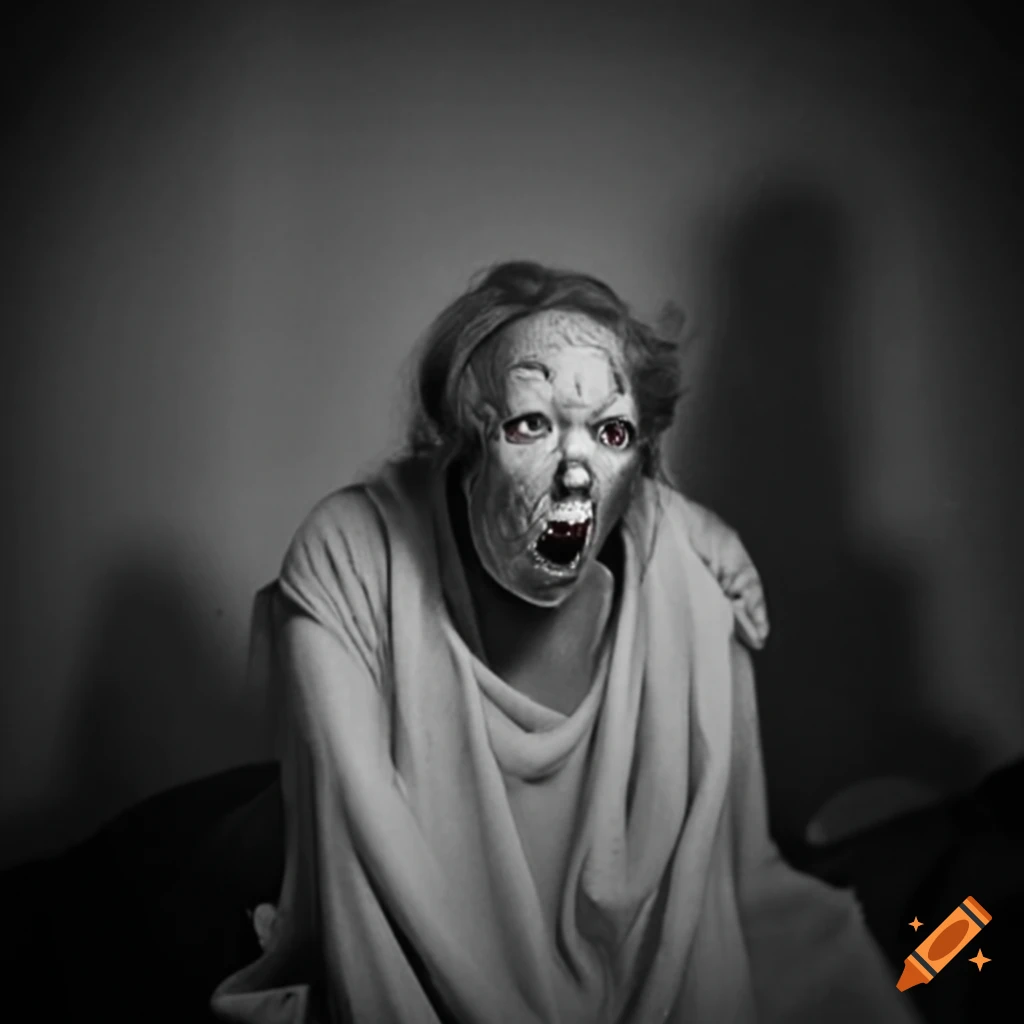 Spooky horror scene in the dark on Craiyon