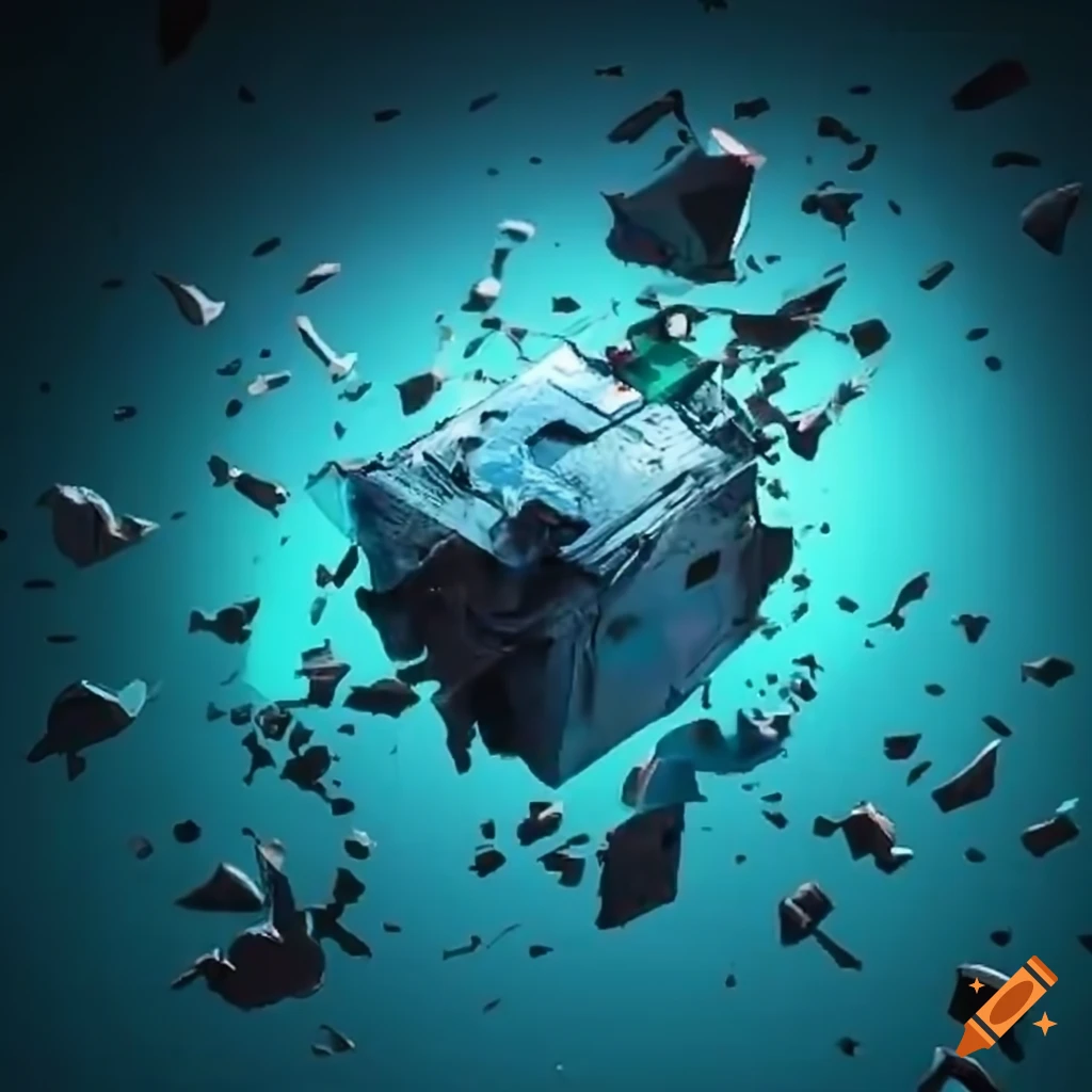 High resolution colorful cube splash on Craiyon