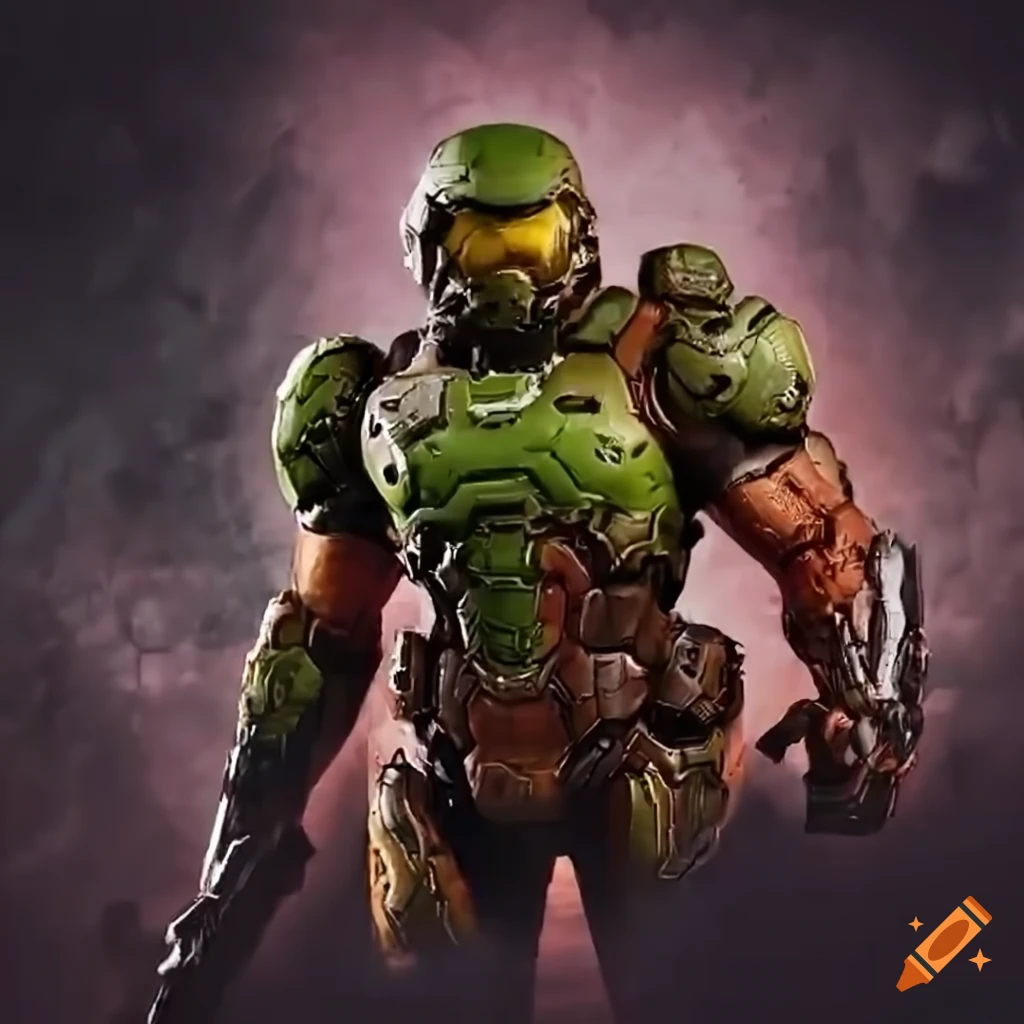 Doom Slayer in high-quality image on Craiyon