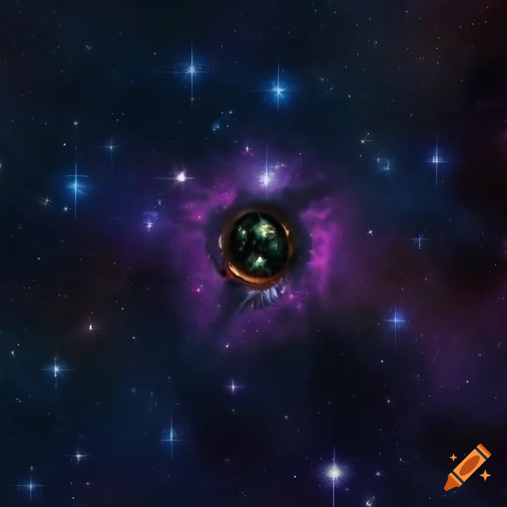 Cosmic horror monstrous creature trapped in a hexagonal star ...