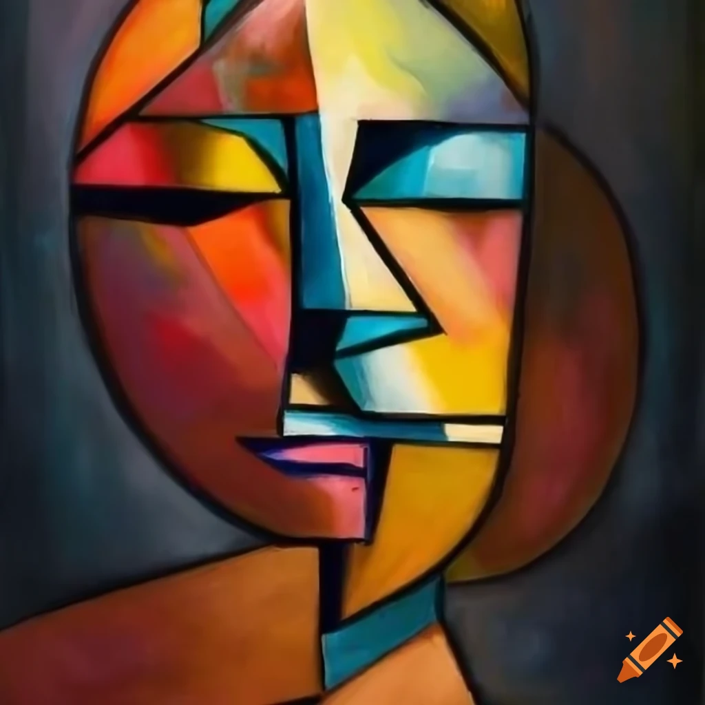 Abstract cubist masterpiece on Craiyon