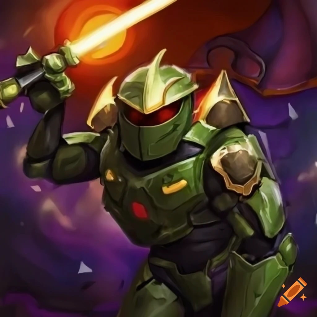 Crossover of meta knight and master chief in an epic illustration on ...