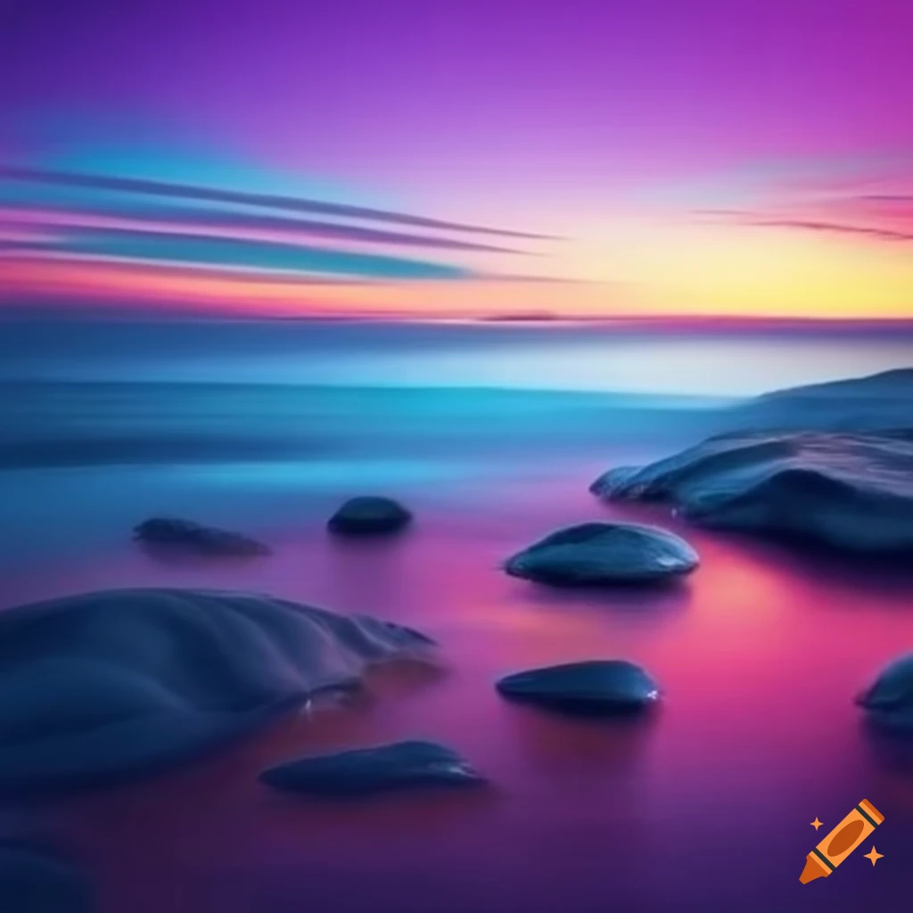 Deep and inspiring landscape with soft colors on Craiyon