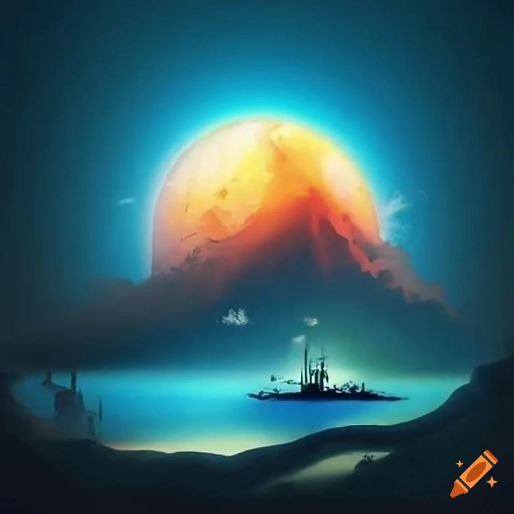 Abstract representation of the world on Craiyon