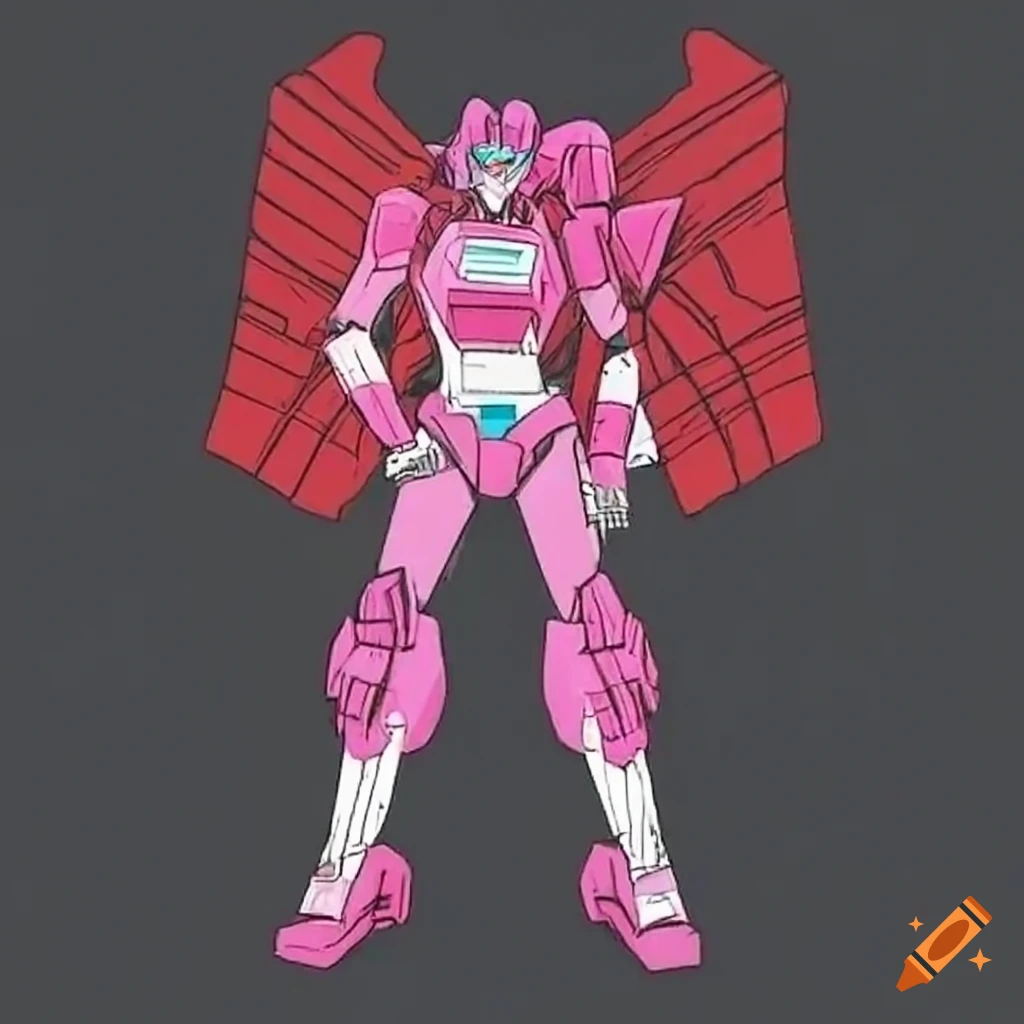 Anime-style autobot arcee with red hot chili peppers band members on ...