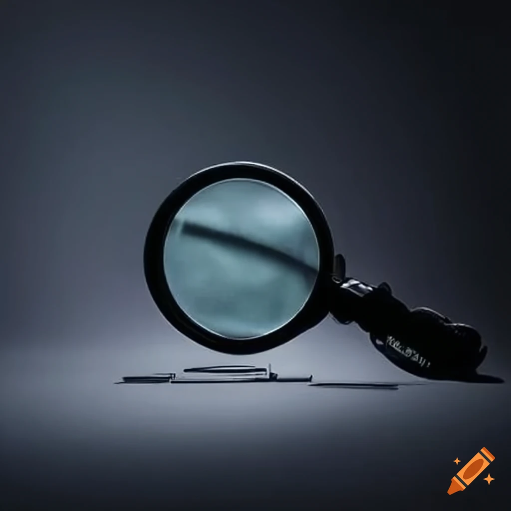 Investigation in a crime scene with magnifying glass and car dusting ...