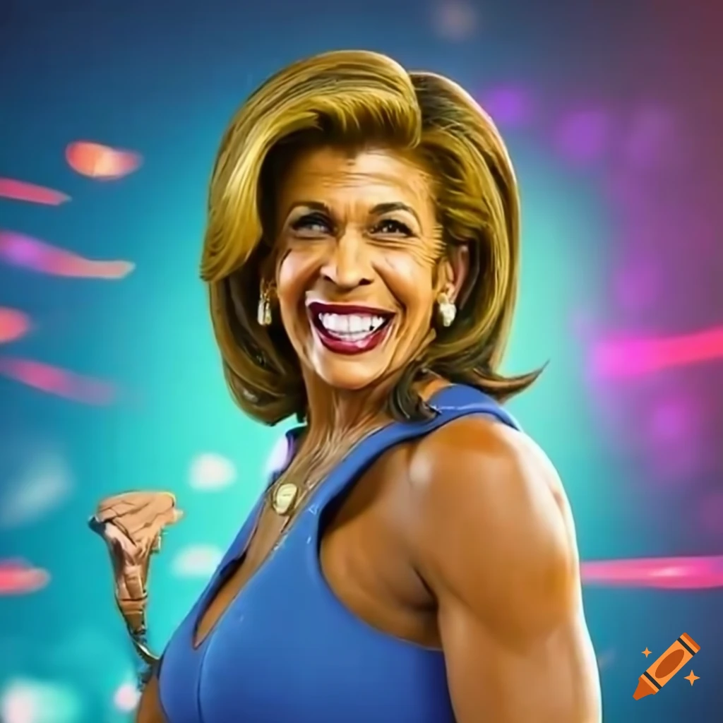 Muscular female bodybuilder in space with a heroic catchphrase on Craiyon