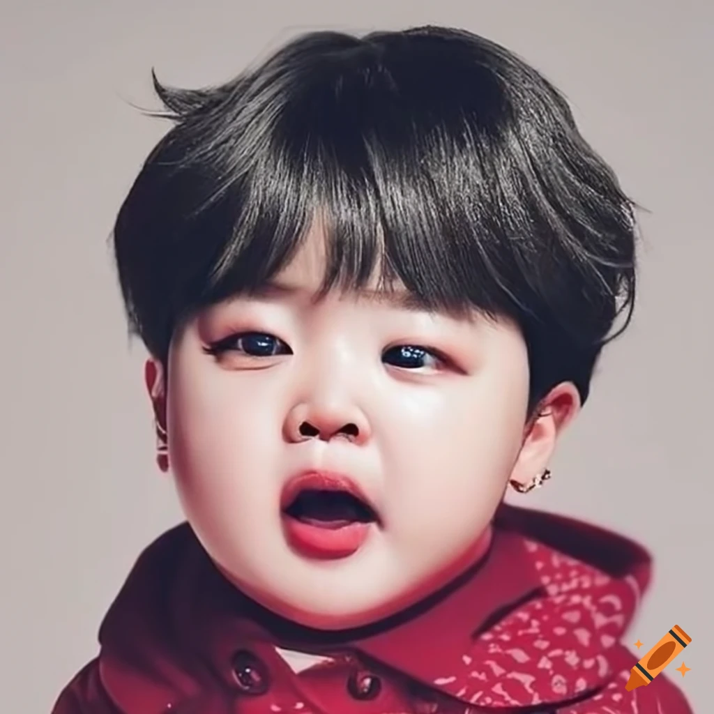 Adorable photo of jimin as a baby on Craiyon