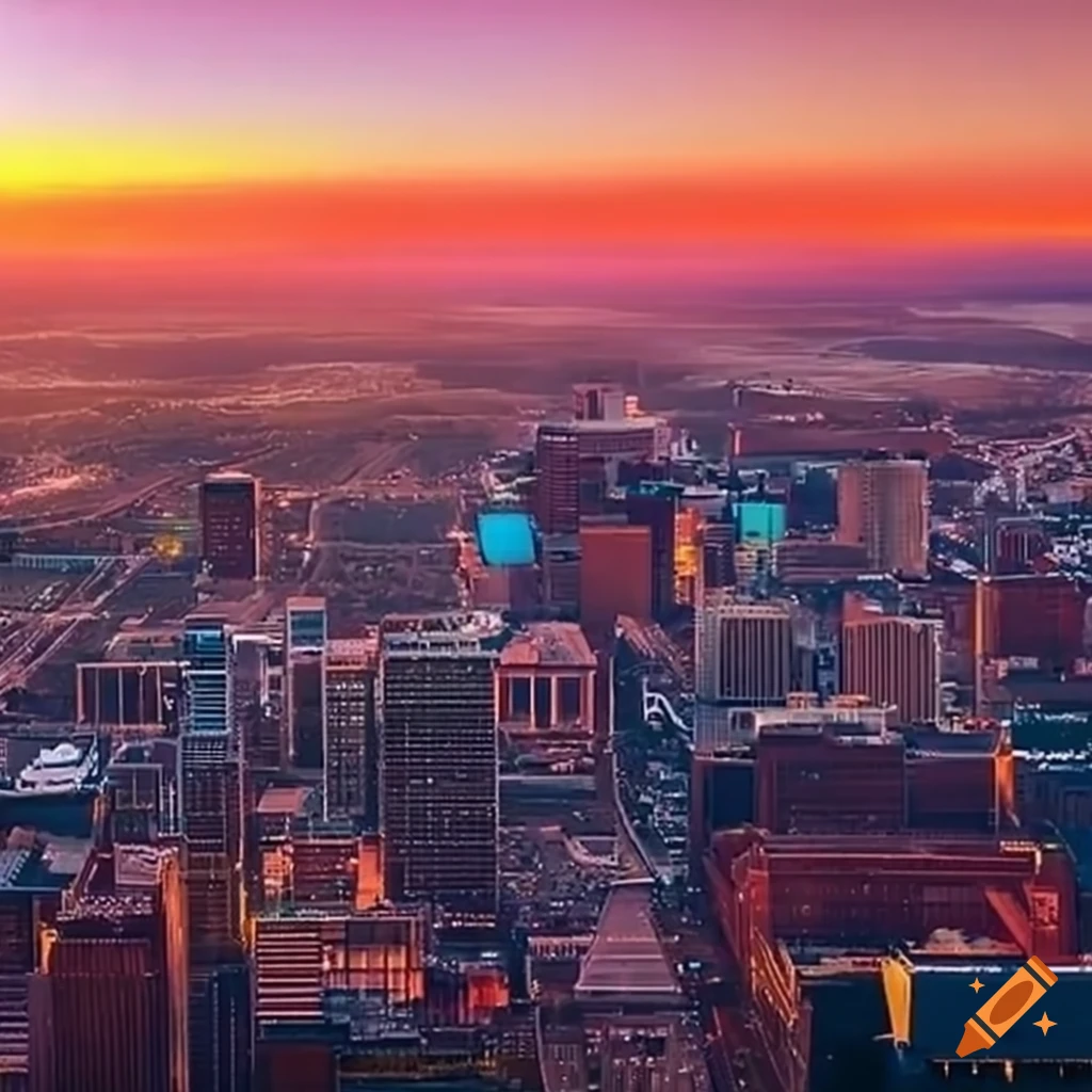 Breathtaking aerial view of colorado cities on Craiyon