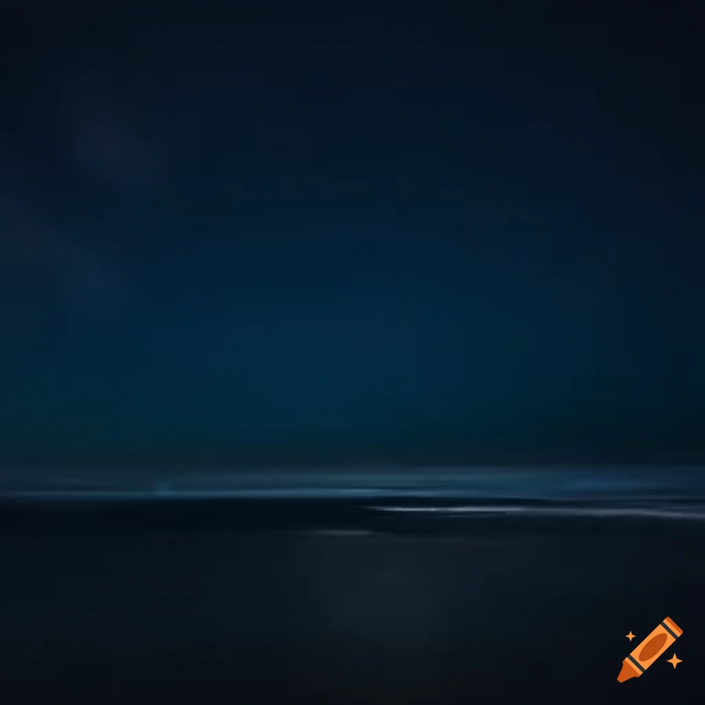 Ocean at midnight on Craiyon