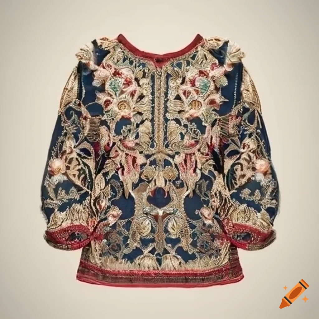 Decorative blouse with intricate embroidery design on Craiyon