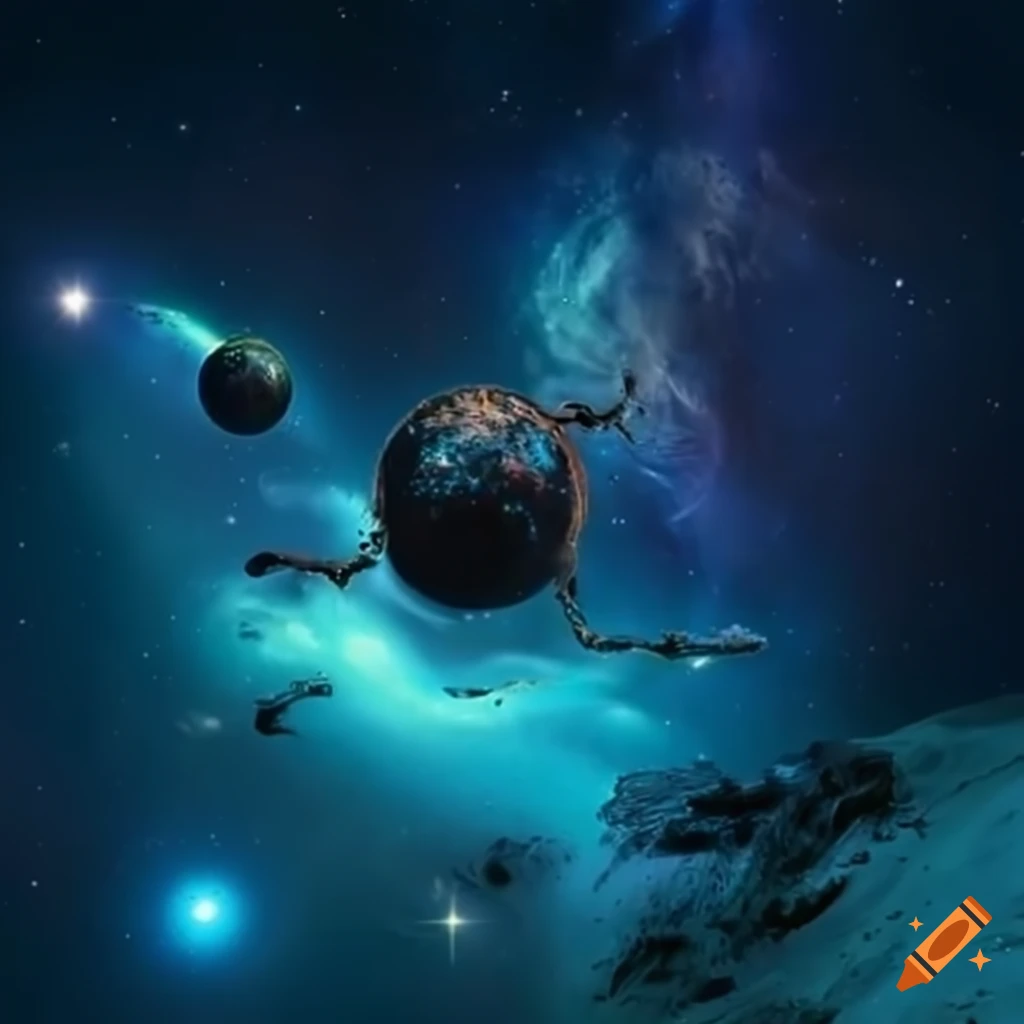 Deep space island on Craiyon