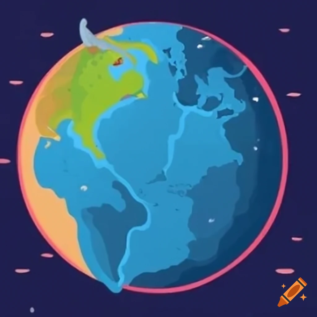 Abstract representation of the world on Craiyon