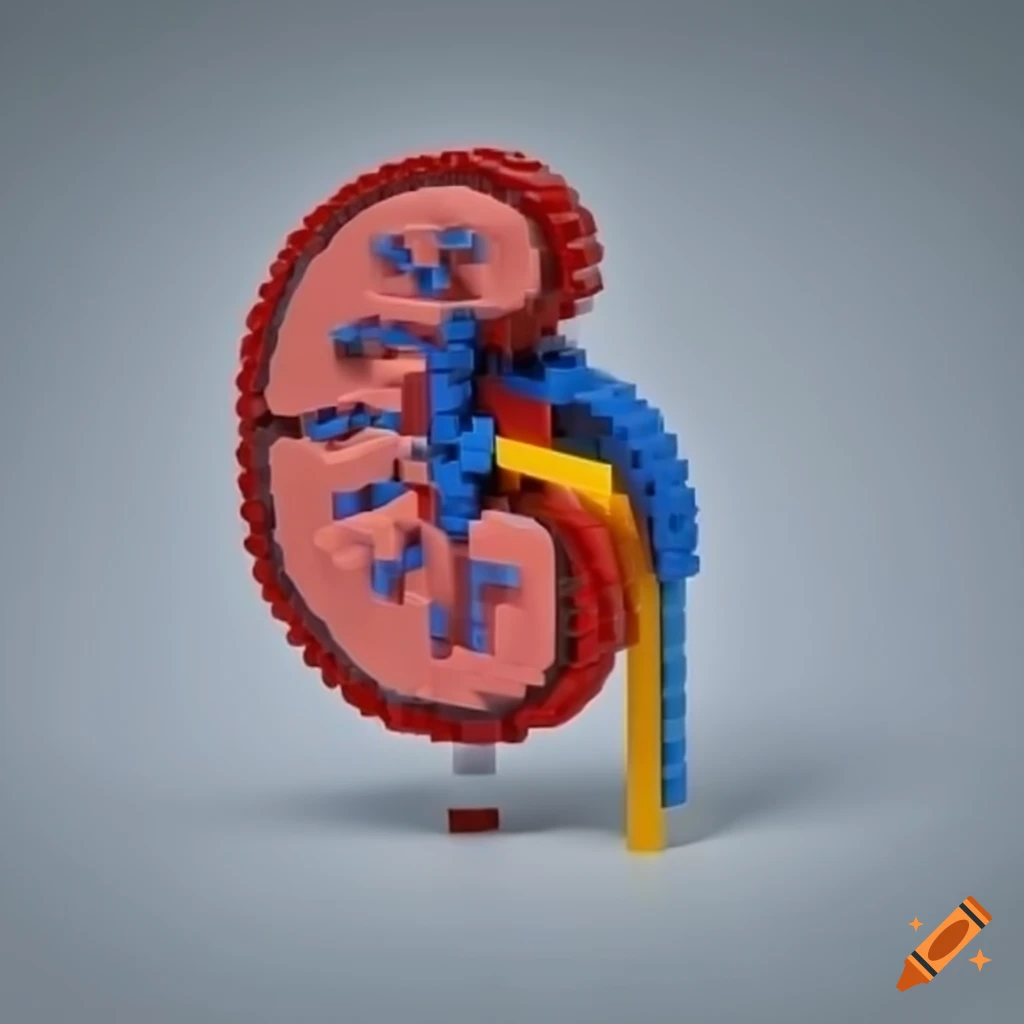 Human kidney made of lego on Craiyon