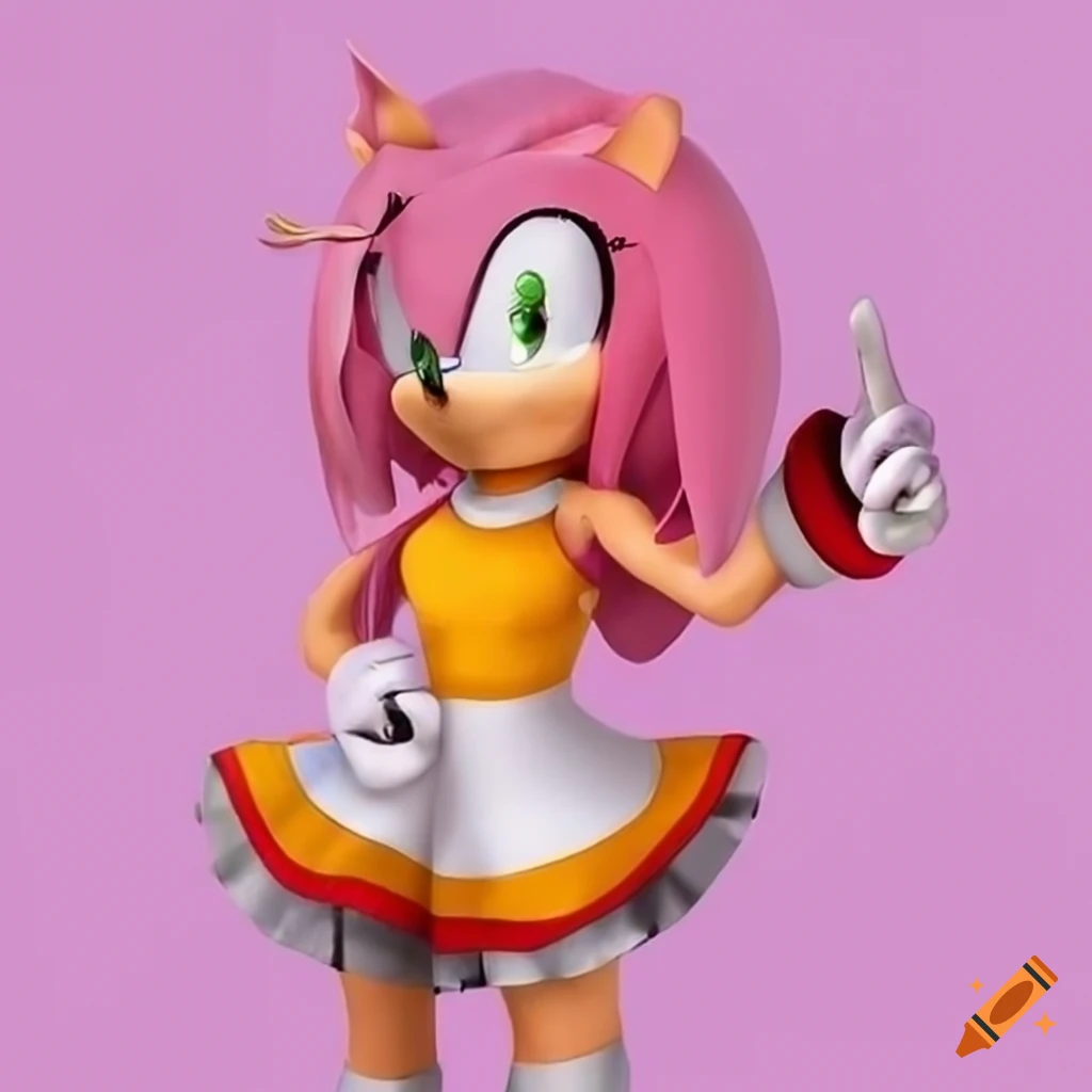 Amy rose character on Craiyon