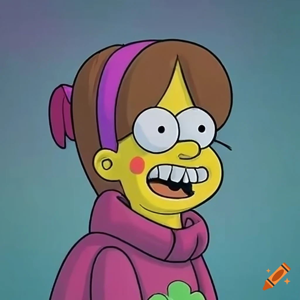 Mabel pines magically transforms into lisa from the simpsons on Craiyon