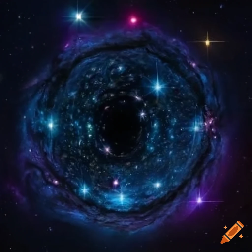 Lovecraftian cosmic horror trapped in a constellation of stars on Craiyon