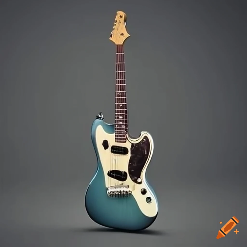 Hybrid guitar combining fender mustang and fender telecaster on Craiyon