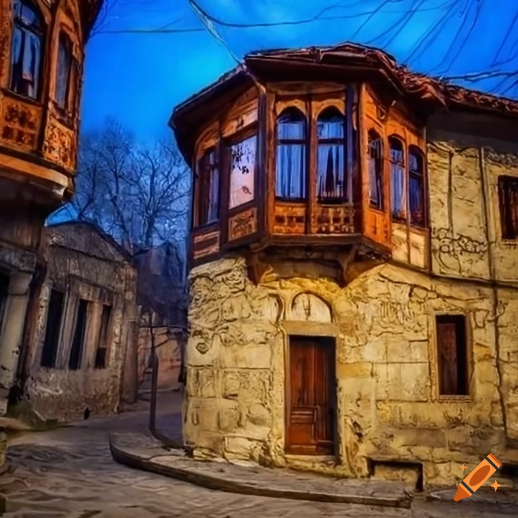 Historical traditional turkish house viewed from the street on Craiyon