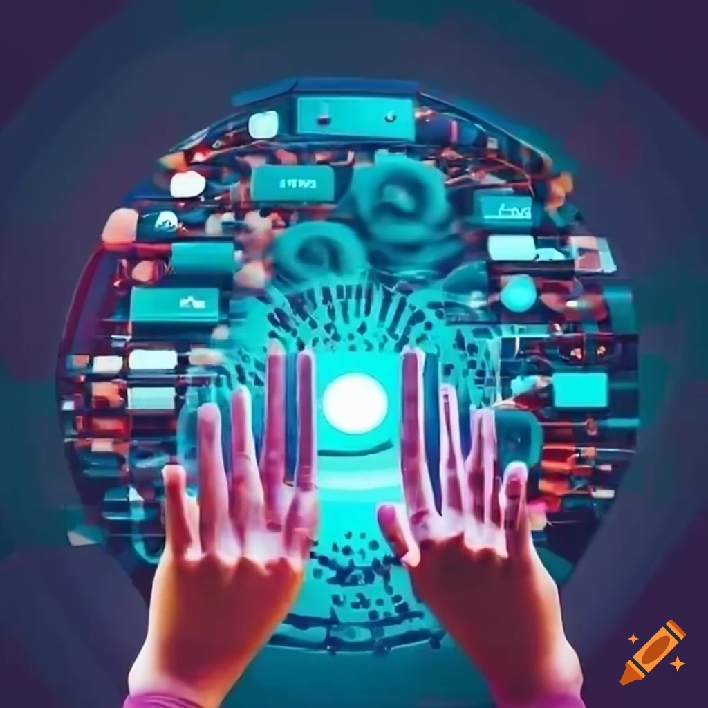 People working and using technology on Craiyon