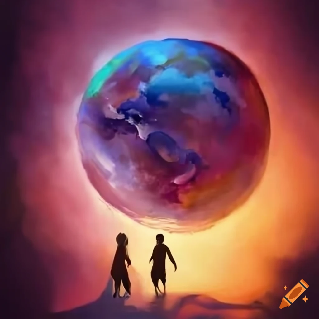 Abstract representation of the world on Craiyon