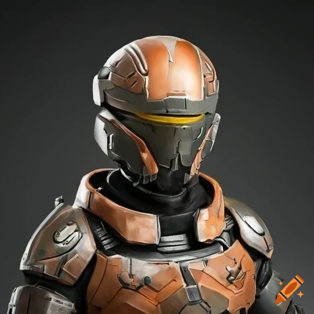 Intricately designed space soldier in futuristic armor on Craiyon
