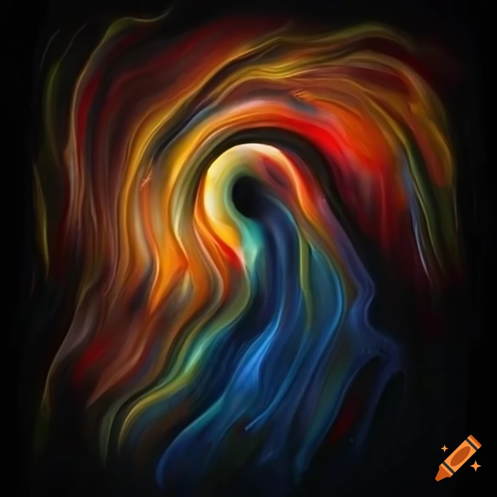 Abstract painting inspired by heavy metal music on Craiyon